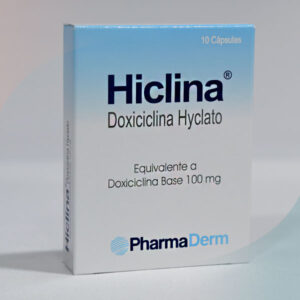 Hiclina Doxiciclina Hyclato 100 mg 10 Cápsulas - Asisderma
